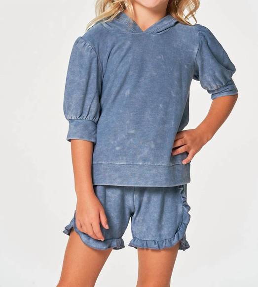 Chaser | Shirts & Tops | New Chaser Girls 34 Puff Sleeve Hoodie In ...